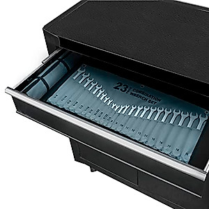 23-Piece Premium SAE and Metric Combination Wrench Set in Roll-up Pouch | Inch Size 1/4 - 3/4” and Metric Size 8 - 19mm | Chrome Vanadium Steel, Mirror Finish, 12-Point Box End and 15° Angled Open End