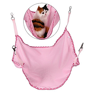 Yosoo Cat Cage Hammock, Comfortable Pet Hanging Bed Breathable Mesh, for Cute Small Pet Cat Dog Animals Sleep Pad (S, Blue)