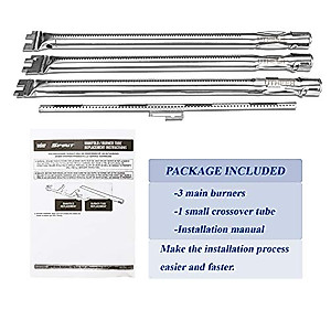 Utheer 69787 18 Inch Grill Burner Tube for Weber Spirit 300 Series, Spirit E310 S310 E320 S320 E330 S330 SP330 (2013 and Newer), Spirit II E310 Grills with Up-Front Control, 304 Stainless Steel Burner