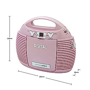 HANNLOMAX HX-327CD Portable CD Player with AM/FM Radio, Aux-in, AC/DC Dual Power Source. (Pink)