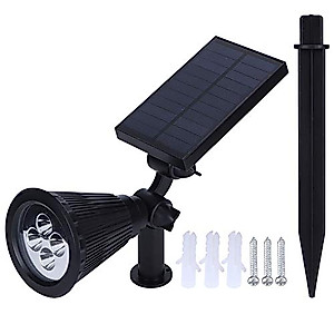 Tnfeeon Solar Lights Outdoor, Solar Powered Landscape Spotlights, BuiltIn LED Lamp Chips for Yard Garden