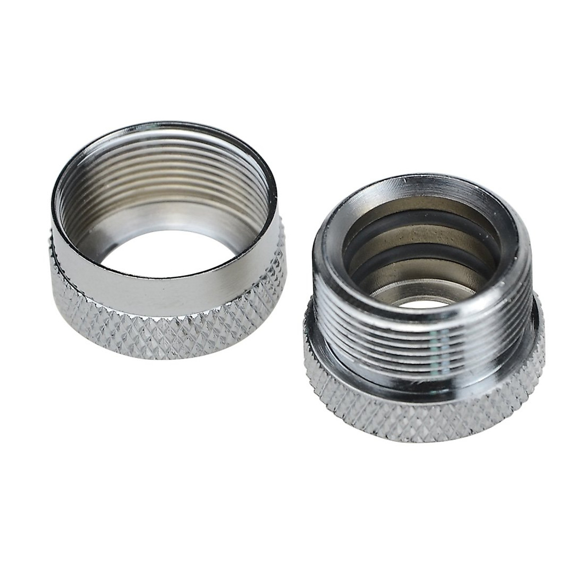 BXQINLENX Silver Chrome Hard Tube Fitting G 1/4" to ID 10 mm OD 14 mm PETG Triple Seal Fitting for Computer Water Cooling System Through Joint Straight Joint (4 PCS)