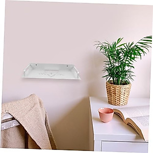 WHAMVOX Box Metal Router Stand Wifi Router Container Wifi Router Mount Holder Mount for Tv Shelf Tv Mounting Bracket Wall Mount Tv Bracket Router Shelf Wall Mount Router Wall Mount White