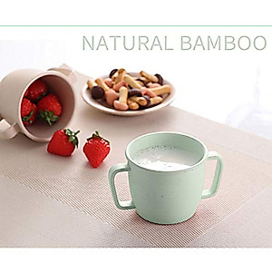 Golandstar Small Size Bamboo Fiber 230ml Adult Children Cups Mugs 4pcs Set Unbreakable Tumbler Mug Cup for Water, Milk, Juice, Tea