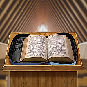 Uourmeti Galaxy Soccer Bible Covers for Women Bible Book Holder with Zipper Pocket Carrying Bible Case Large Size Bible Bags Study Scripture Bag with Handle Church Tote Bags