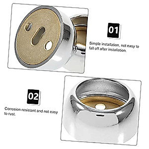 Alipis 40 Pcs Heavy Duty Brackets Heavy Duty Shower Curtain Rod Shower Curtain Holder Socket Holder Closet Rods Shower Curtain Rod Holder Shower Rod Holders for Wall Rod Bracket Silver