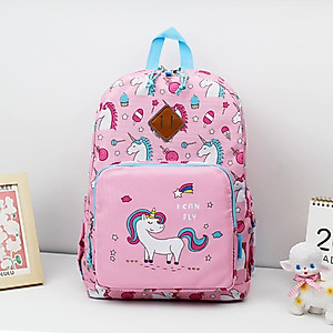 POWOFUN Kids Backpack School Bag Children Water-Resistant Cute Cartoon Travel Rucksack Backpack For Kindergarten Boys Girls with Chest Buckle