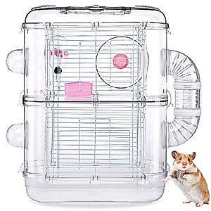 MLOHASING Hamster Cages and Habitats,Rat Cage with Hamster Accessories Including Hamster Ball，Food Dish, Water Bottle，Small Animal Cage and Playpen
