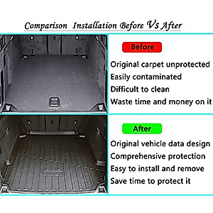 X5 Cargo Liners Rear Cargo Trunk Tray Floor Mats Compatible with 2023 2022 2021 2020 2019 BMW X5 Models,All Weather Protector Custom-Fit 3D Waterproof Durable Odorless Flexible TPO Accessories