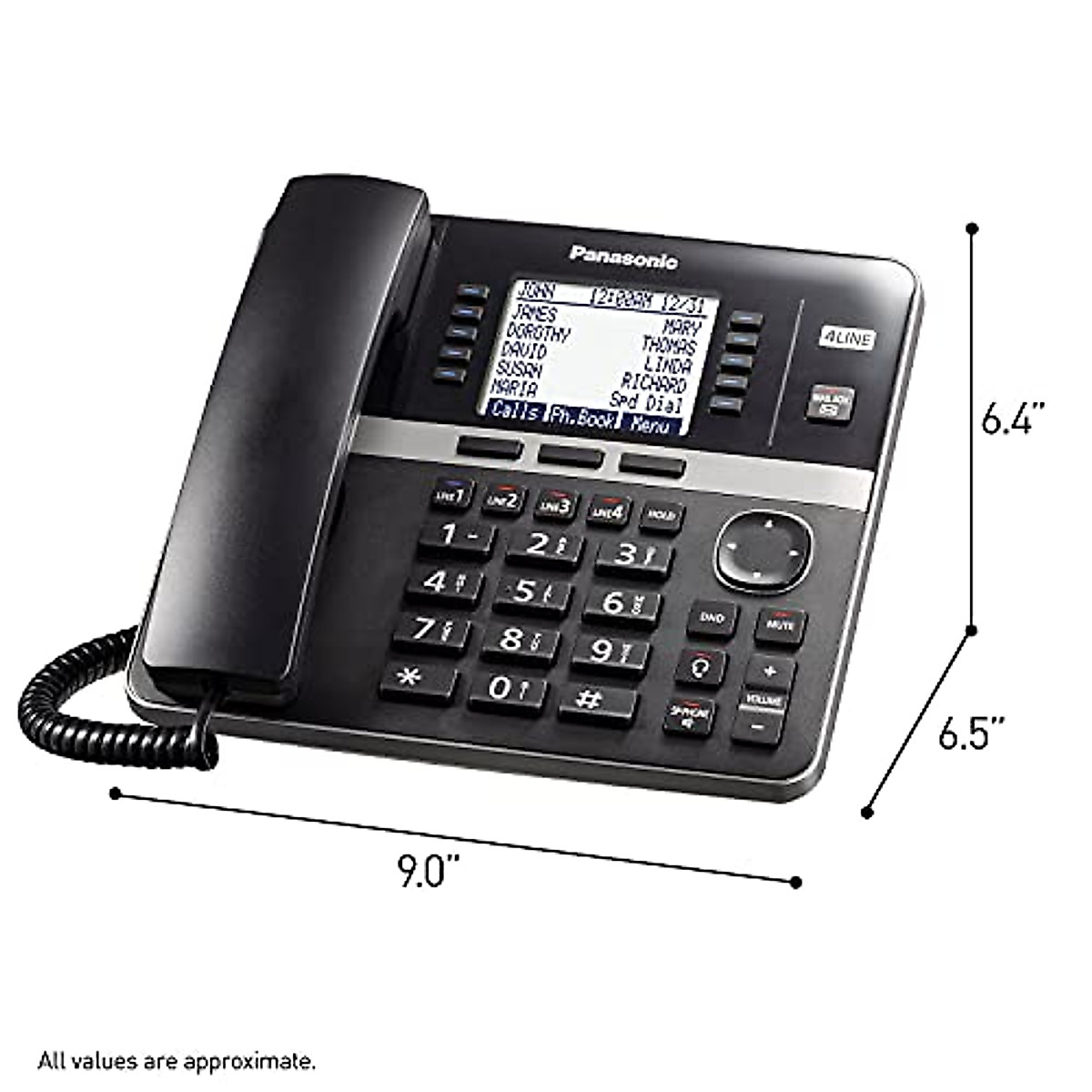 Panasonic KX-TGW420B Expandable 4-Line Business Phone