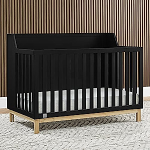 GAP babyGap Oxford 6-in-1 Convertible Crib - Greenguard Gold Certified, Ebony/Natural