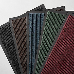 Consolidated Plastics Brush Dry Indoor/Covered Outdoor Entrance Floor Mat, 3' Width x 4' Length, Charcoal