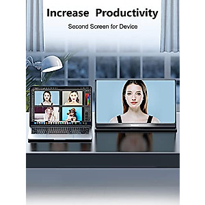 MAGICRAVEN 2.5K Portable Monitor, 17.3 Inch 1440P IPS Laptop Monitor, Dual USB C HDMI Second Computer Screen, VESA Gaming Display with 2 Speakers, Travel Monitor for Laptop PS4/5 PC Phone Xbox Switch