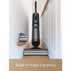 dreame H12 Dual Smart Wet Dry Vacuum Cleaner, Floor Cleaner Mop Combo 4-in-1 Cordless Vacuum for Multi-Surface, One-Step Self Cleaning with Hot Air Drying, Black