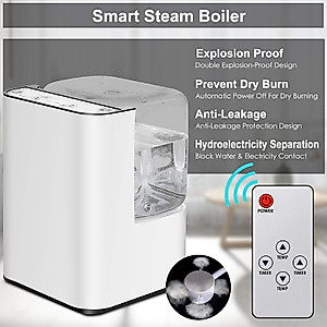 Himimi New Upgrade 2.5L Foldable Steam Sauna Portable Indoor Home Spa Relaxation at Home, 60 Minute Timer with Chair Remote (Square, Green)