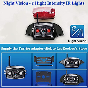 LeeKooLuu RV Backup Camera Wireless HD 1080P 7 Inch Touch Key Screen Monitor Hitch Rear View Recorder System License Plate Camera Adapter for Furrion Pre-Wired RV Waterproof Infrared Night Vision LK6