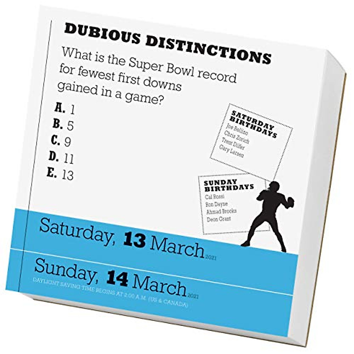 Year of Football Trivia! Page-A-Day Calendar 2021