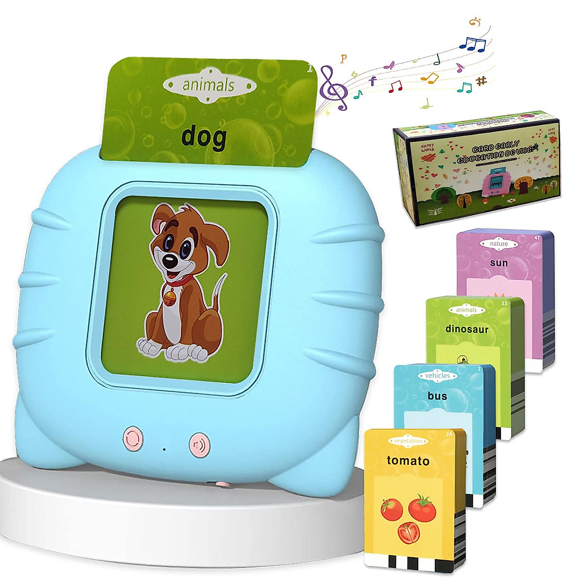 BAOXUE Toddler Learning Toys for 1 2 3 4 Year Old Girls Boys,Educational Toys for Toddlers Ages 2-4,Talking Flash Cards with 224 Sight Word,Speech Therapy Autism Toys Birthday Gift for Kids 1-3 (A)