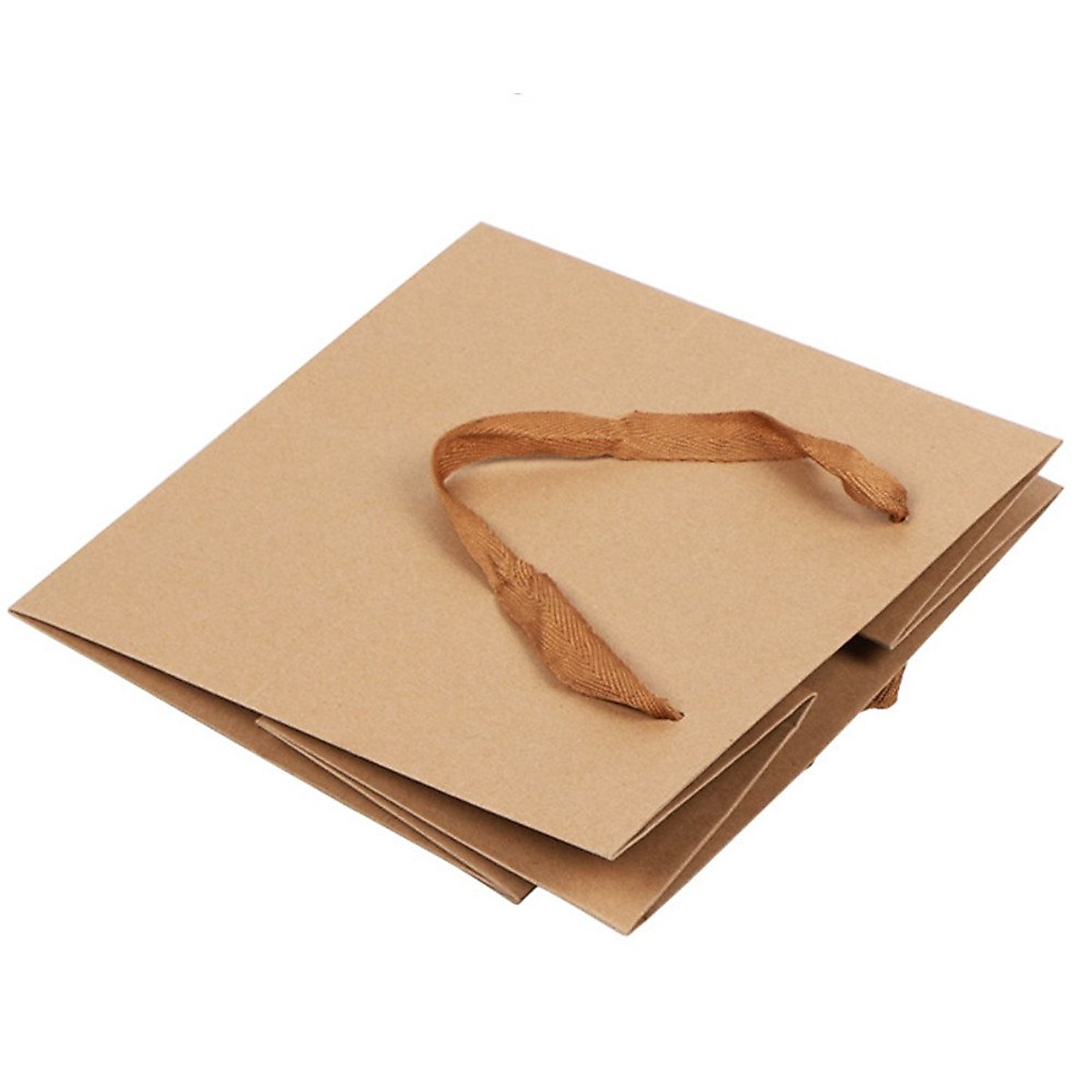 DraDraLee Brown Kraft Paper Gift Shopping Handle Bags for Package 13x13x13inch