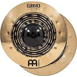 Meinl Cymbals Classics Custom Dual 15" Hihat Cymbal Pair for Drum Set, Dark/Brilliant — Made in Germany — B12 Bronze, 2-Year Warranty, (CC15DUH)