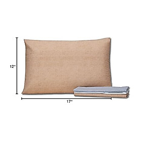 ProComf Travel and Camping Mate/Baby/Kid's/Teen's/Adult's Pillow Case- Pack of 3 (Cream, Ivory, Blue)