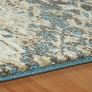 Superior Indoor Area Rug or Runner, Patchwork Rustic Leaves Floor Decor, Soft Plush Rugs For Living Room, Bedroom, Office, Kitchen, Dining, Aesthetic Home Accessories, Zelder Collection, 2' x 3'