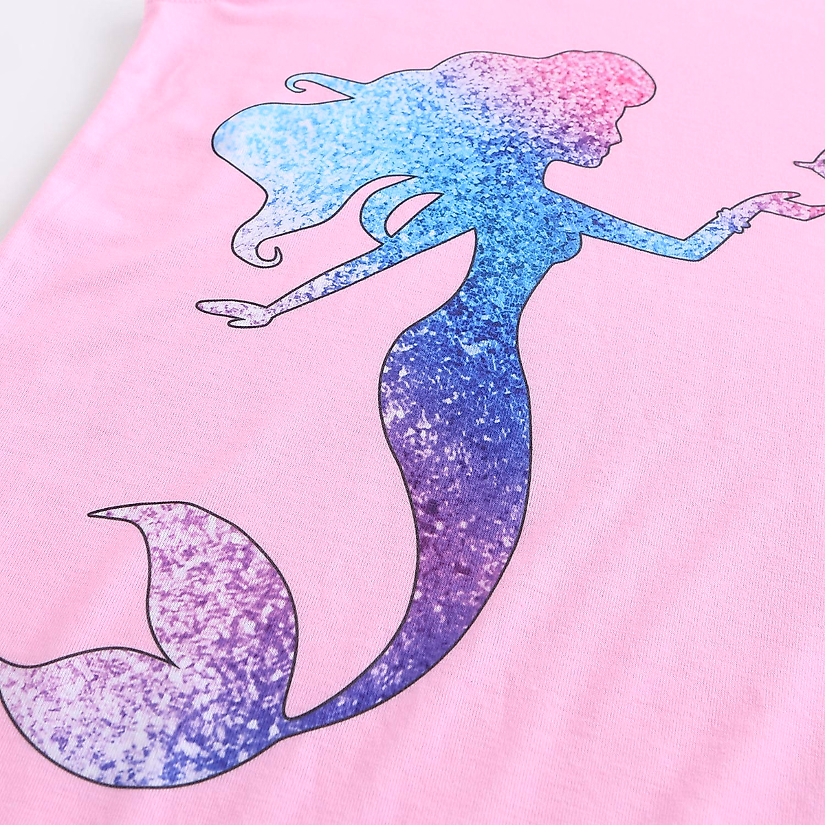 Mermaid Nightgown for American Girls Matching Kids & Dolls 18 inch Pajamas,Size 8 9