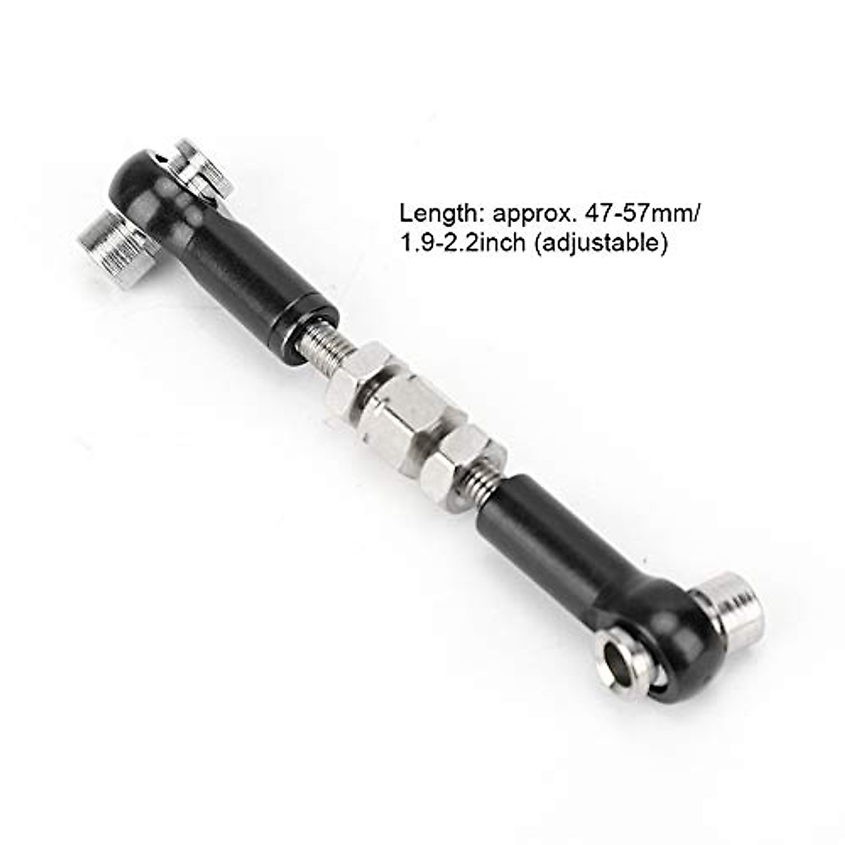 Okuyonic Servos Link, Adjustable RC Tie Rod 47mm 6pcs for Redcat 1/10 RC Car(Black)