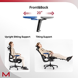 Motostuhl D2 Pro High Back Ergonomic Home Office Chair with DTS Self-Adaptive Lumbar Support, Multi-Adjustable Armrest, Wire Controlled Design, Footrest, 4D Headrest Mesh Office Computer Chair (Black)