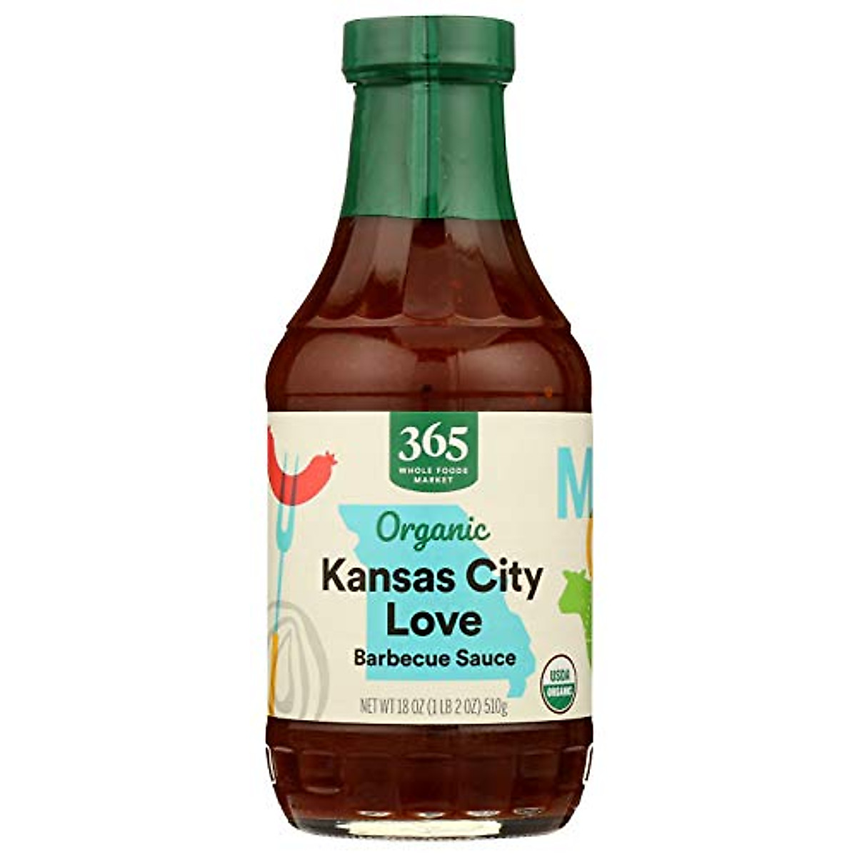 365 by Whole Foods Market, BBQ Sauce Kansas City Organic, 18 Ounce