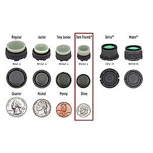 Neoperl 13 0000 5 Standard Flow Cache Perlator HC Aerator, Tom Thumb Size, 2.2 GPM, Aerated Stream, M16.5 x 1 Threads Bundle with Aerator Key (2 Items)