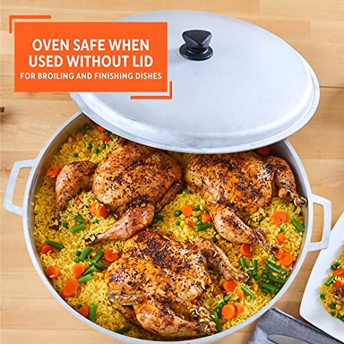 IMUSA USA 11.6Qt Jumbo Traditional Colombian Caldero, 11.6 Quart, Silver