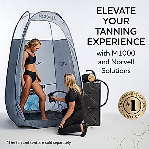 Norvell Sunless Kit - M1000 Mobile HVLP Spray Tan Airbrush Machine + 8 oz Tanning Solutions in 'Tuscan Plus', Venetian and Dark + Norvell Training Program