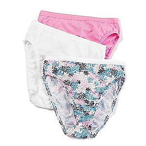 Fruit of the Loom Women's 3 Pack Assorted Cotton Hi-Cut Panties, Assorted, 10