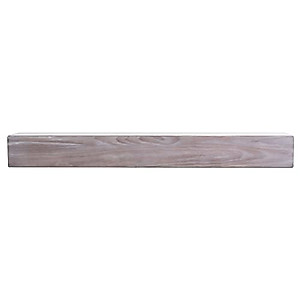 MANTELSDIRECT 72 Inch Floating Fireplace Mantel Wood Shelf in White Wash - Austin from Mantels Direct | Wooden Rustic Wall Shelf Perfect for Décor and Electric Fireplaces