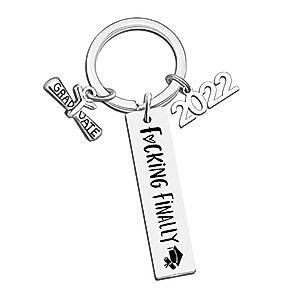 Womens Mens Teens Stocking Stuffers for Teen Girls Boys Teenage Women Men Adults Stockings Stuffer 2022 Graduation Key Chain Gift for Her Him, Grad Jewelry Key Ring Gift