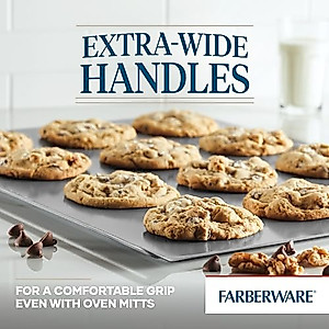 Farberware Insulated Bakeware Nonstick Cookie Baking Sheet, 15.5" x 20", Light Gray