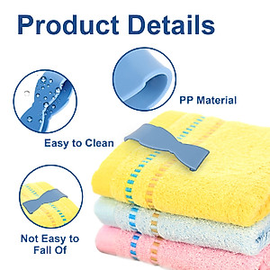 ZEYIYER 6PCS Towel Clips, Kitchen Hand Towel Clips, Towel Clamps Keeps Towel from Falling, Bathroom Towel Holder Clips Fixing Towels Rack Clips for Kitchen Bathroom Stove Dishwasher(Blue)