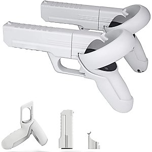 NIUVR VR Game Stock Grip Cover Compatible with Quest 2 Touch Controllers, Grips Accessories VR Handle Cover Enhanced FPS Gaming Experience with Quest 2 Touch Controller