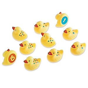 Learning Resources Number Fun Ducks - 10 Pieces, Ages 18+ months Toddler Learning Toys, Preschool Toys, Toddler Bath Toys, Baby Bath Toys