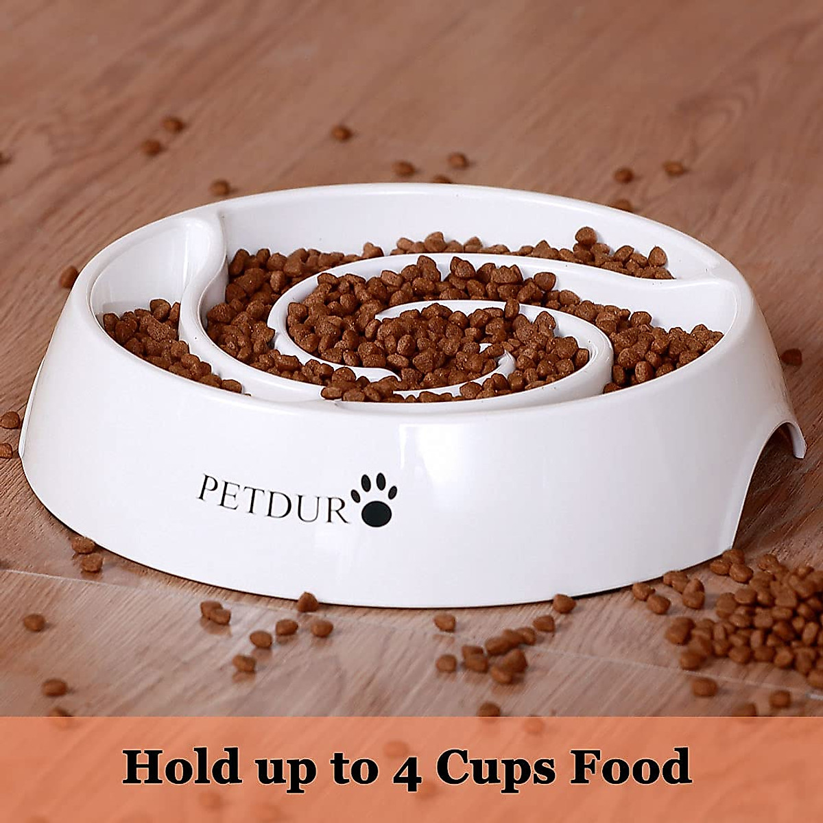 PETDURO Slow Feeder Dog Bowls for Large Dogs 4 Cups - Heavy Duty Dog Food Bowls for Medium Sized Dog - Maze Puzzle Slow Feeding Dog Bowl Accessories Stuff to Slow Down Eating for Fast Eaters