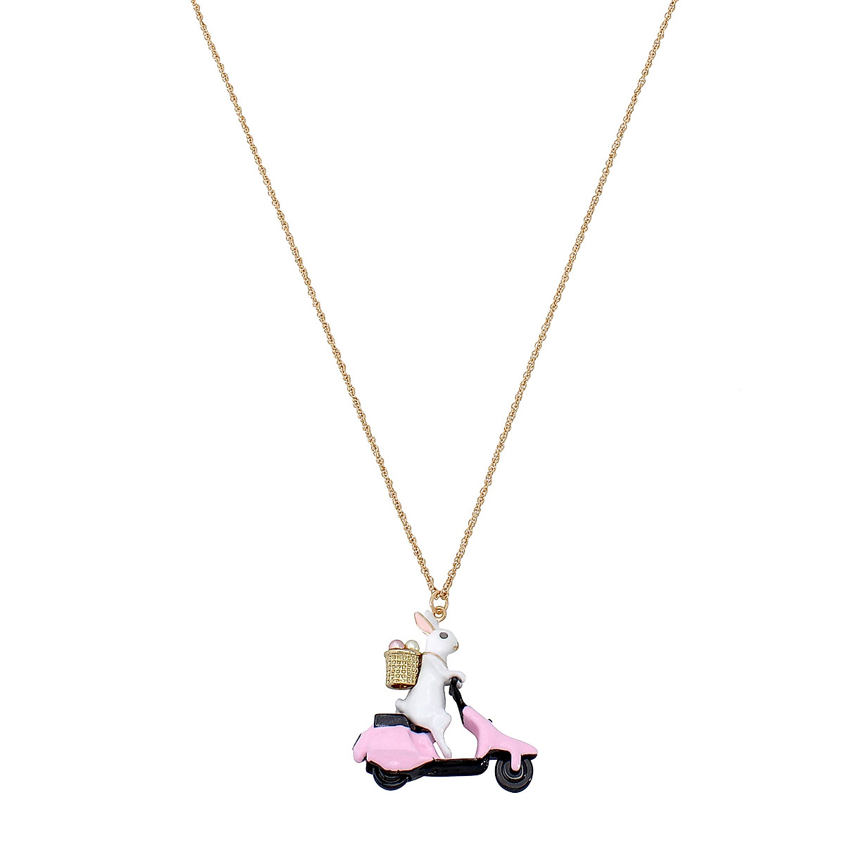 Betsey Johnson Bunny Vespa Slider Necklace