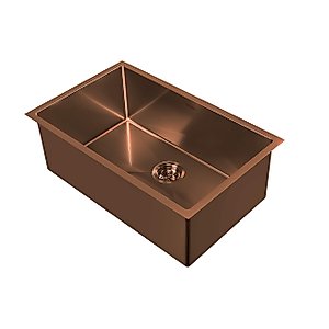 Whitehaus WHNPL2918-CO Noah Plus Collection Kitchen Sink, Copper