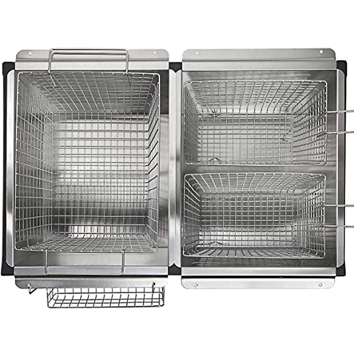 Free Standing Triple Deep Fryer-3 Basket Stainless Steel Propane Cooker-Fry Fish/Chicken-Taco Cart