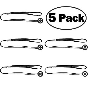 ChromLives 5 Pack Lens Cap Leash Lens Cap Keeper Holder with Microfiber Cleaning Cloth,Prevent Lens Cap Lost Compatible with DSLR SLR Camera Canon/Nikon/Sony/Panasonic/Fujifilm Camera and More