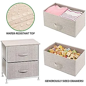 ZSEDP Nordic 2 Drawers Nightstand Bedside Dresser Jewelry Box Makeup Storage Box Cabinet Container Drawer Organizer Bedroom Furniture