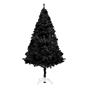 Adiwiid 6ft Halloween Black Christmas Tree with 550 Branch Tips for Home, Office, Party Decoration,Artificial Christmas Tree for Xmas Seasonal Holiday Decoration Indoor Outdoor (Black)
