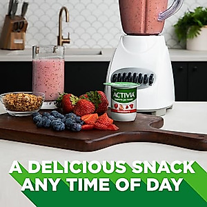 ACTIVIA Probiotic Low fat Yogurt, Strawberry, Non-GMO Project Verified, Multi Pack, 4 Oz, 4 Count