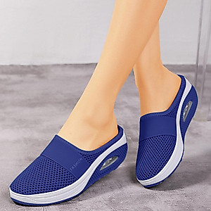 viyabling 2022 Spring Women Sneakers,Womens mesh air Cushion Slip-on Walking Shoes Orthopedic Diabetic Casual Walking Shoes Slip on