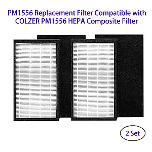 PM1556 Replacement Filter Fit for COLZER PM1556, 4-In-1 Composite Filters (2 Set)